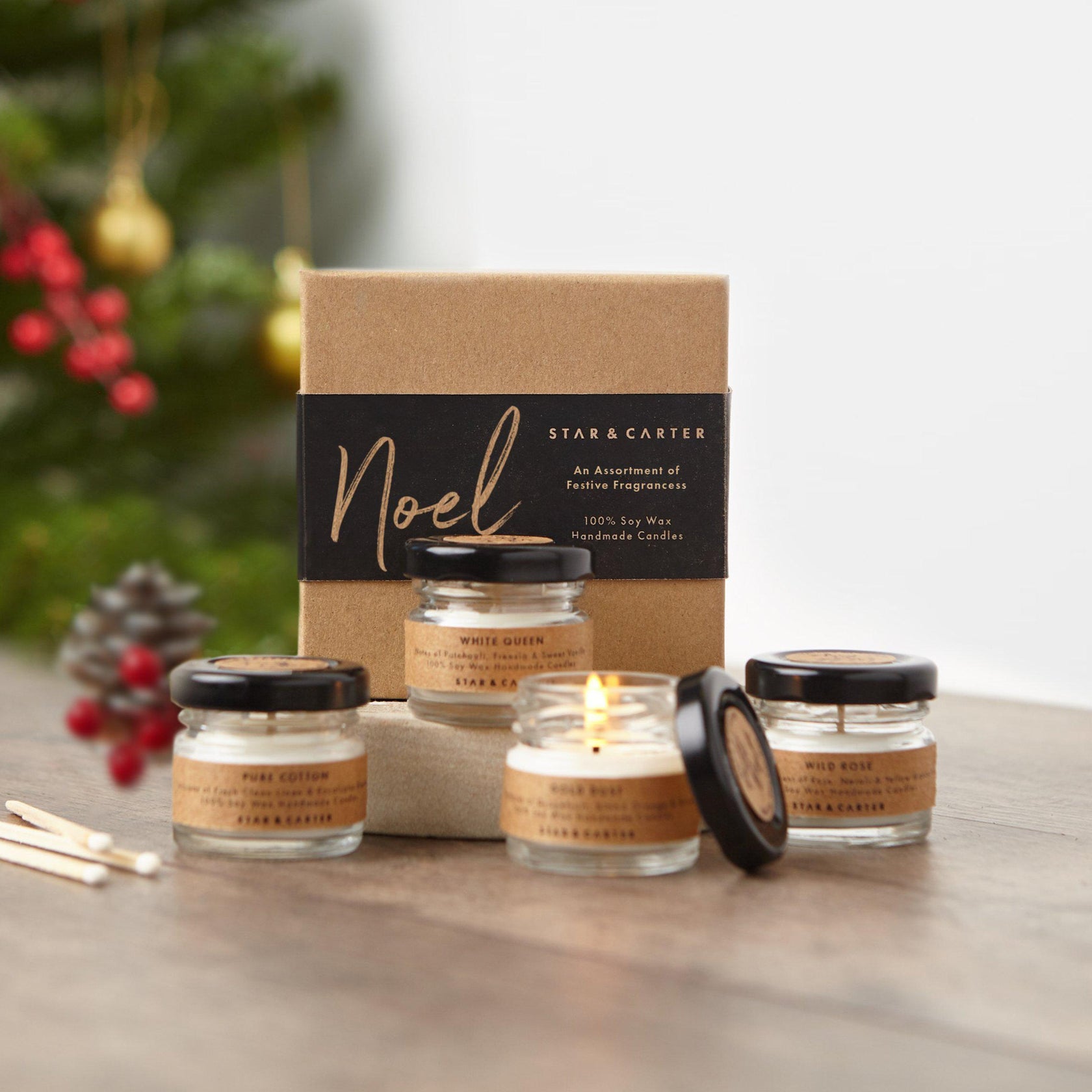 Christmas Candle Gift Set - Festive Scented Soy Candles & Wax Melts ...